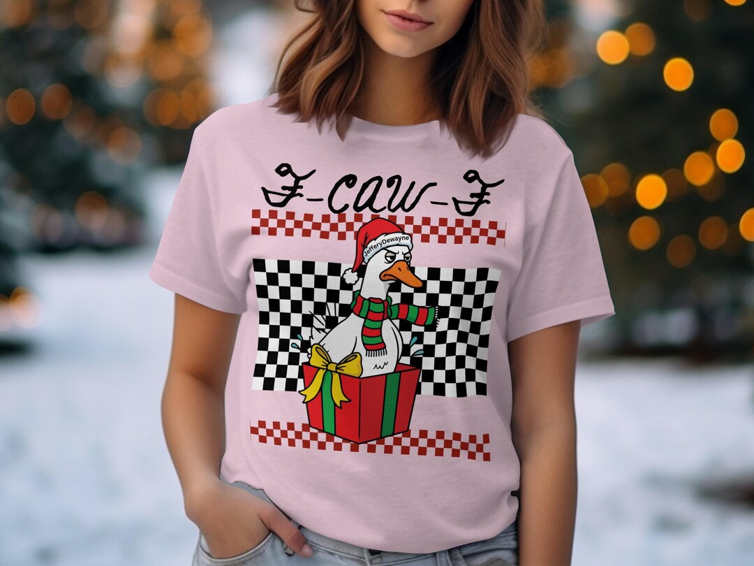 Personalized F Caw F Duck T-shirt, Funny Duck Shirt, Christmas Duck Tee ...