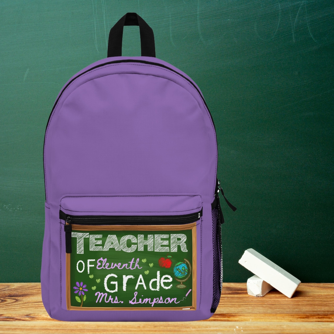 Personalized Teacher Backpack, School Bag for Educators, Perfect for ...