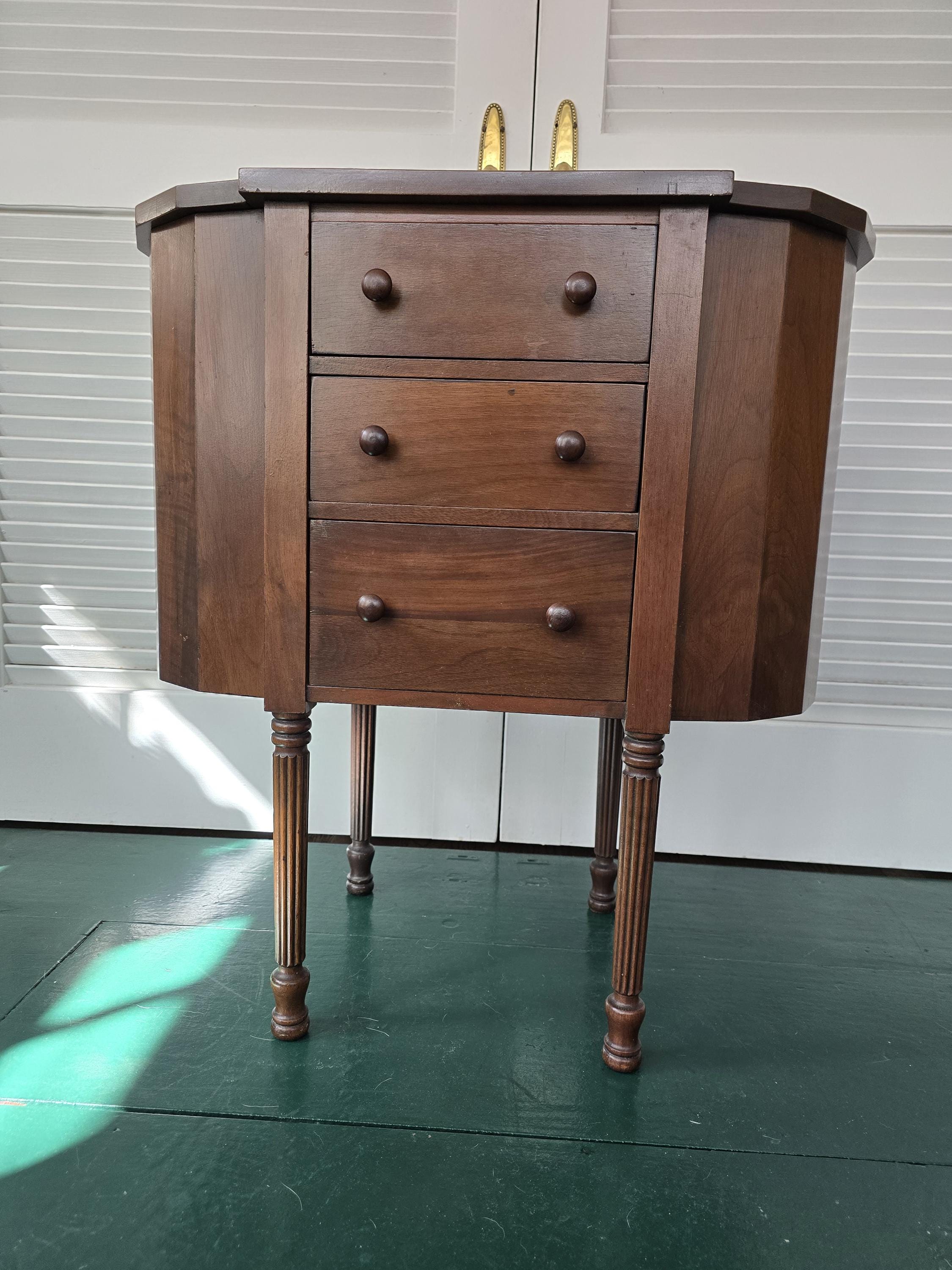 Vintage/antique Mahogany Martha Washington Sewing Cabinet Stand Table ...