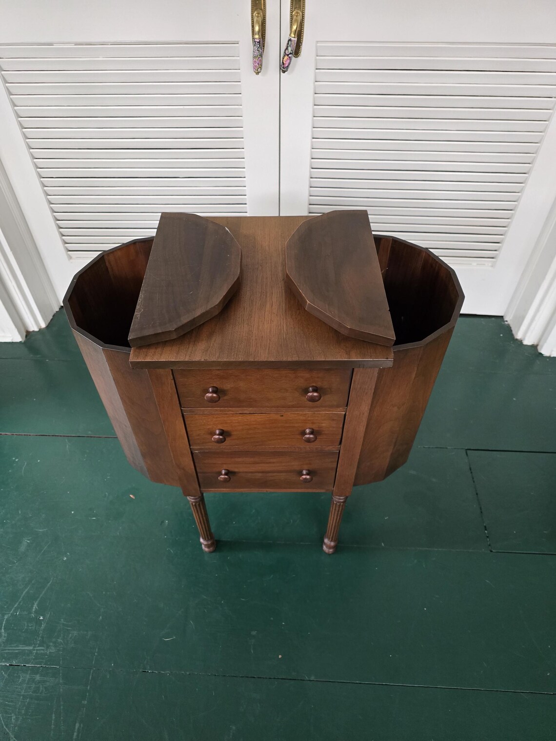 Vintage/antique Mahogany Martha Washington Sewing Cabinet Stand Table ...