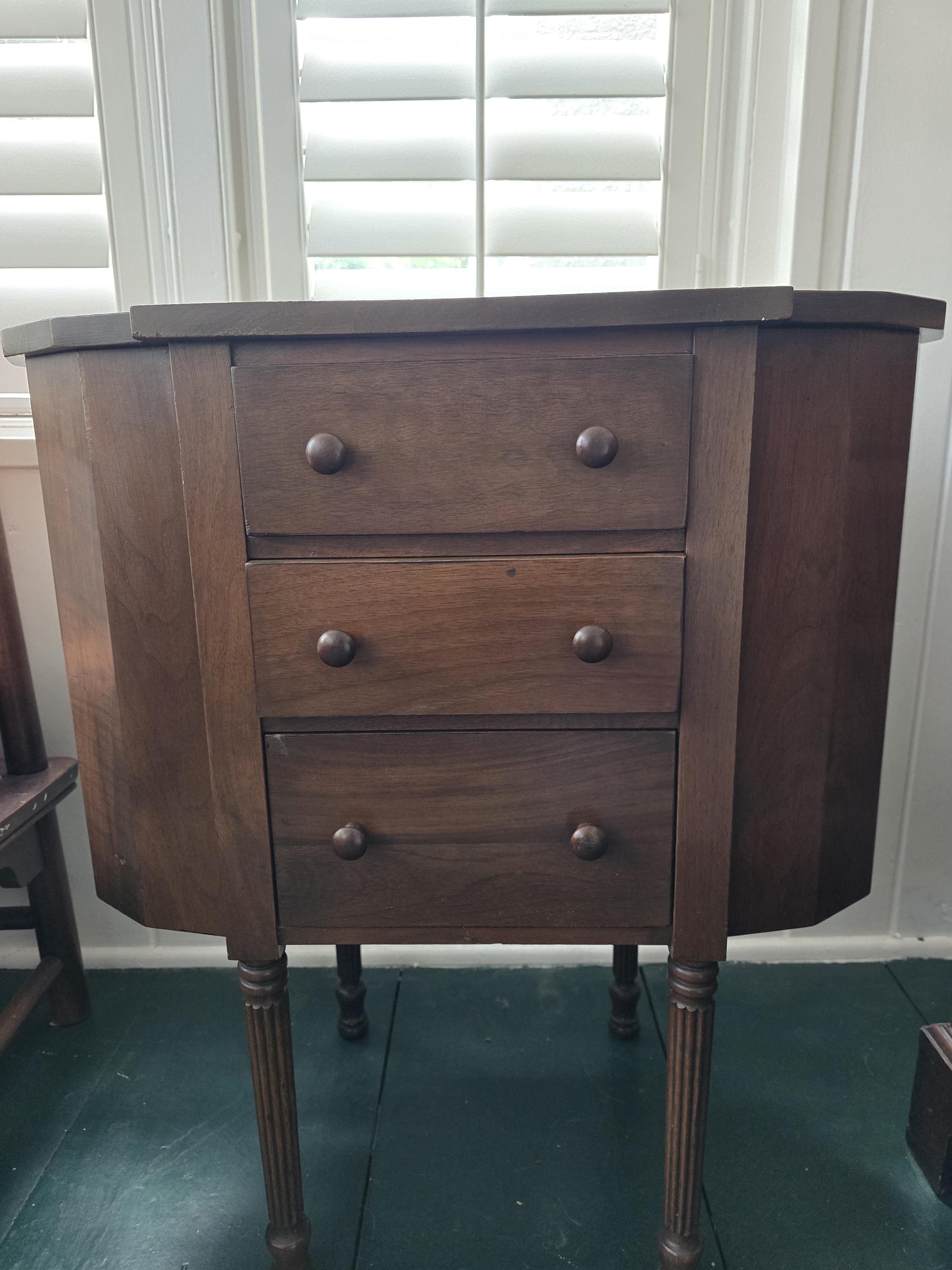 Vintage/antique Mahogany Martha Washington Sewing Cabinet Stand Table ...