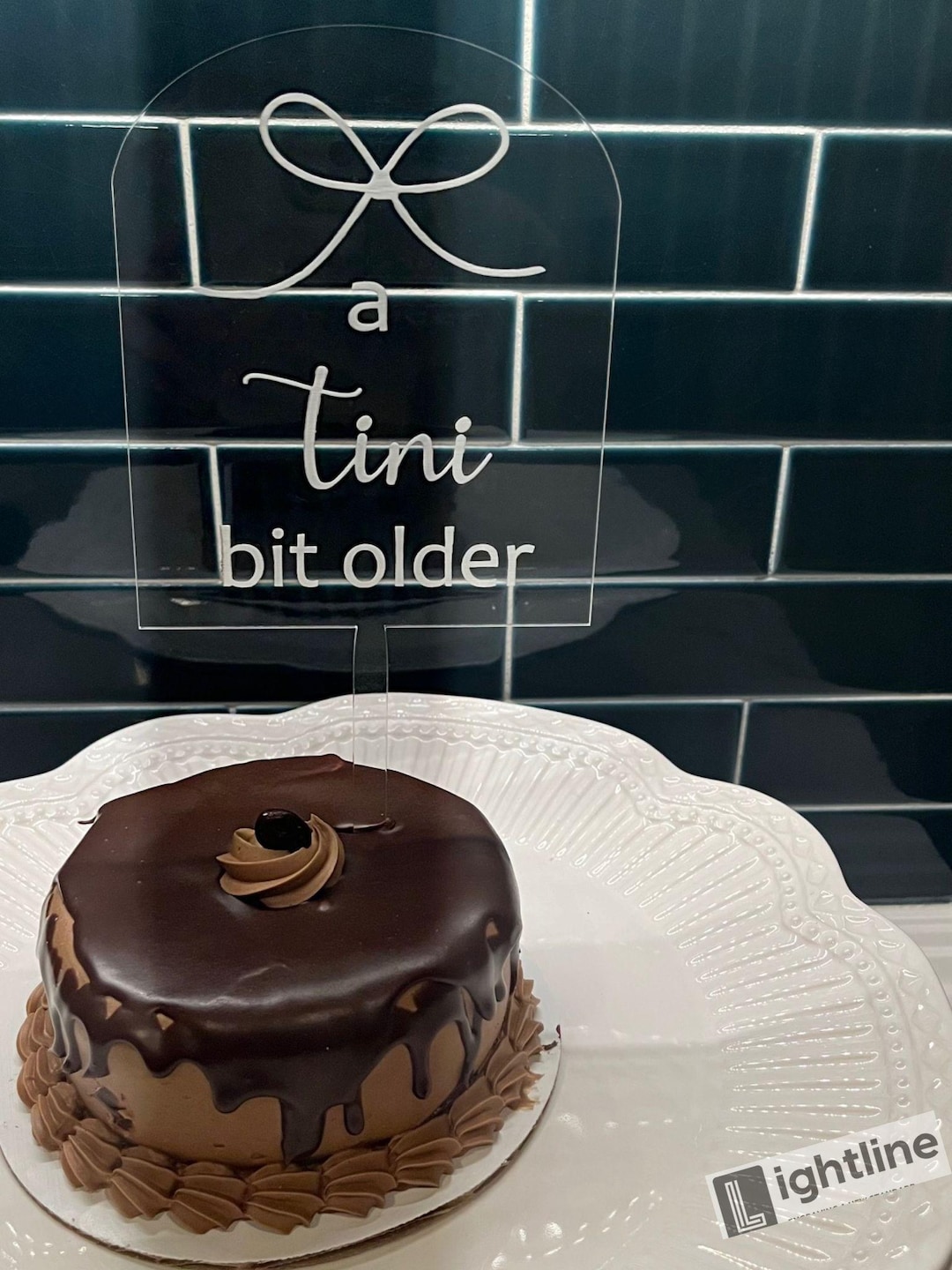 Tini Bit Older Cake Topper | Personalized Acrylic Birthday Cake Topper ...