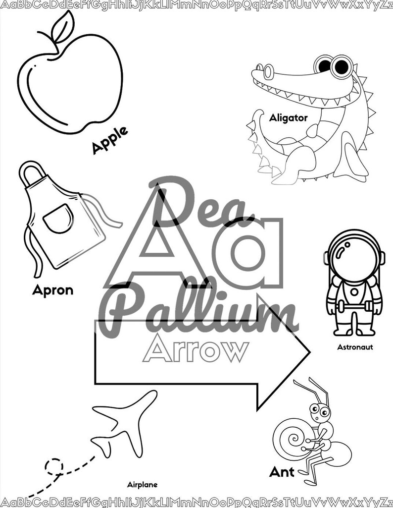Digital Download ABC Coloring Booklet - Etsy