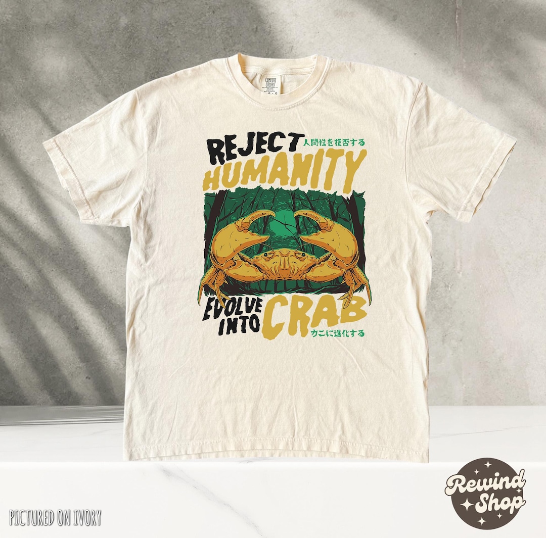 Reject Humanity Crab Shirt, Horror Crab Horror T Shirt, Comfort Colors ...
