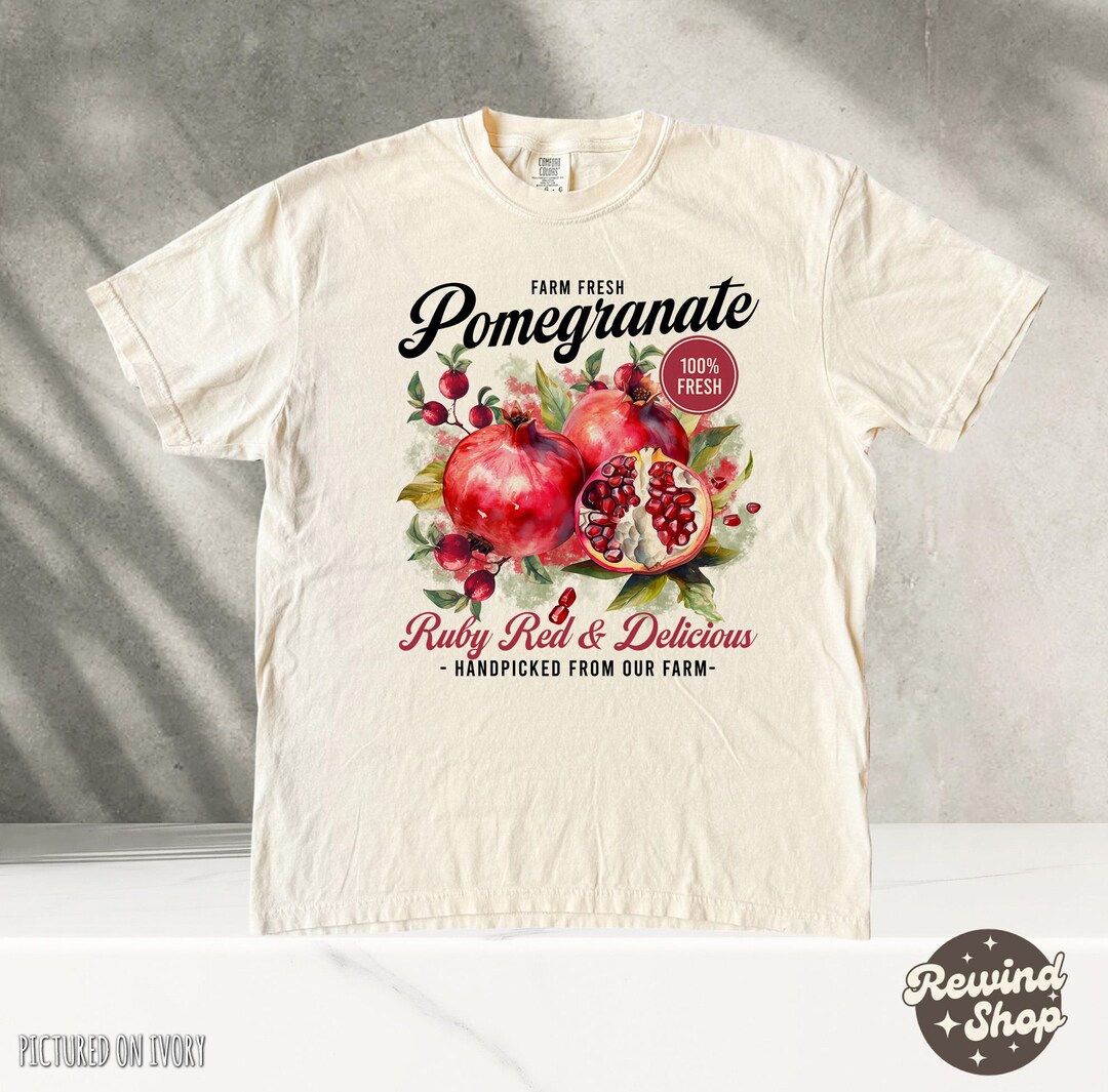 Retro Pomegranate Vintage Graphic Shirt, Pomegranate Shirt, 90s Style T ...