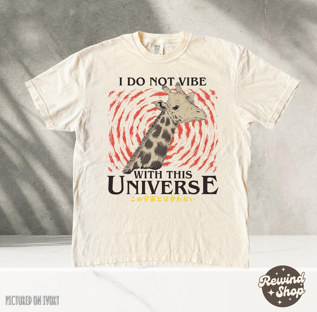 Do Not Vibe Giraffe Comfort Colors Tshirt, Funny Giraffe Japanese T ...