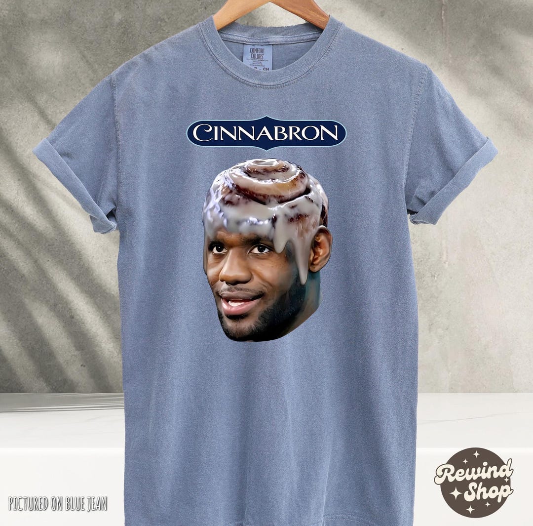 Cinnabron Vintage Tshirt, Lebron James Meme Shirt, Funny Basketball Tee ...