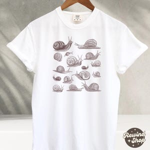 Snails Animal Tshirt, Retro Comfort Colors Tshirt, Snail Fairycore ...