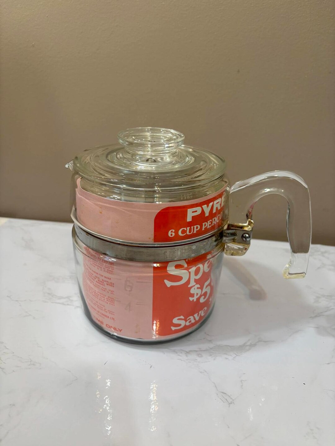 Vintage Pyrex 6 Cup Percolator Coffee Maker - Etsy