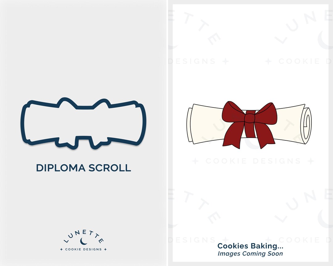 Diploma Scroll With Bow for Graduation Cookie Cutter - Etsy