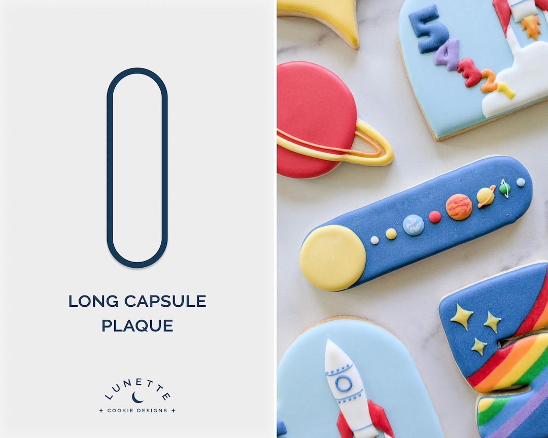 Long Capsule Plaque Cookie Cutter - Etsy