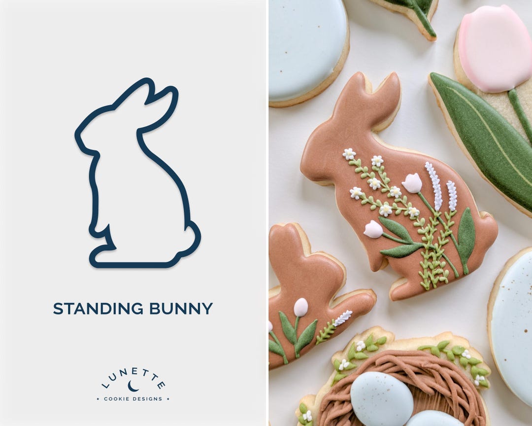 Standing Easter Bunny Cookie Cutter - Etsy
