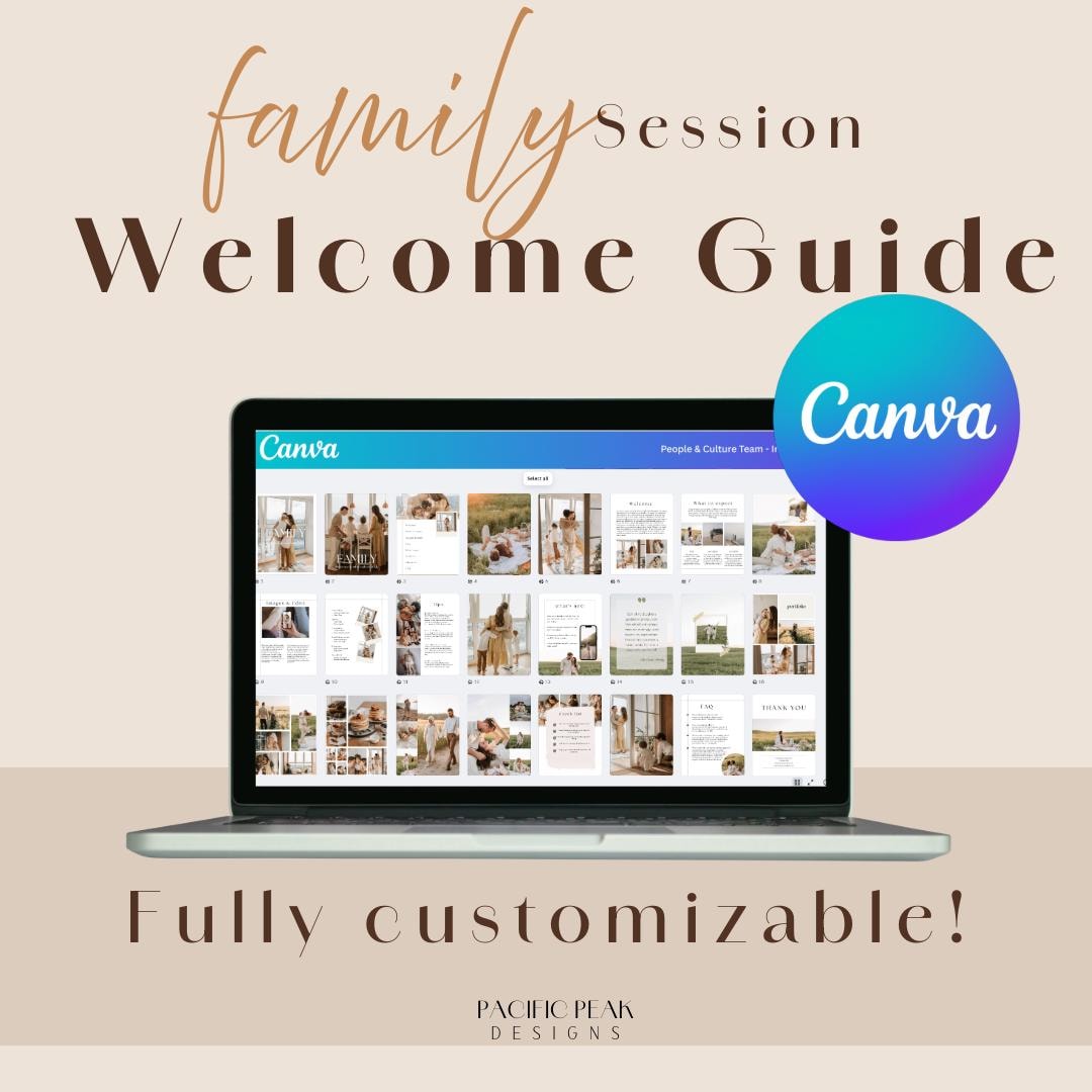Family Photography Welcome Guide Canva Template | Photography Welcome ...