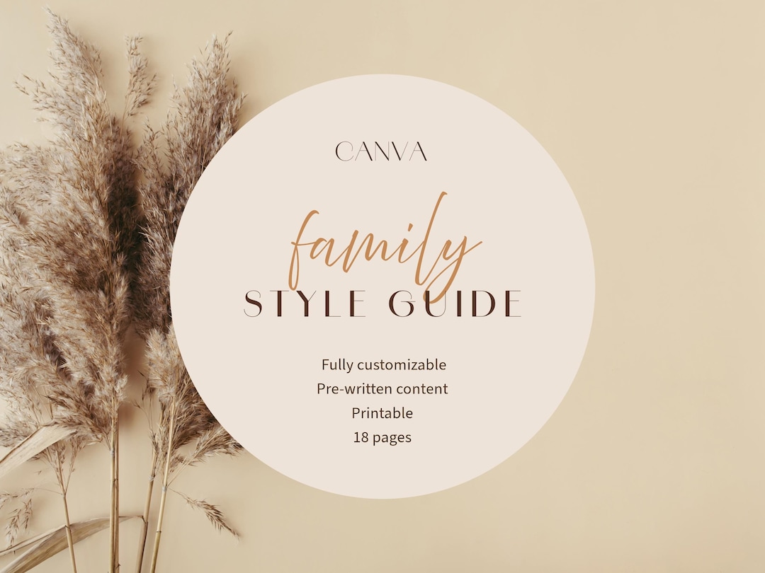 CANVA Family Photography Style Guide Template, Digital Style Guide ...