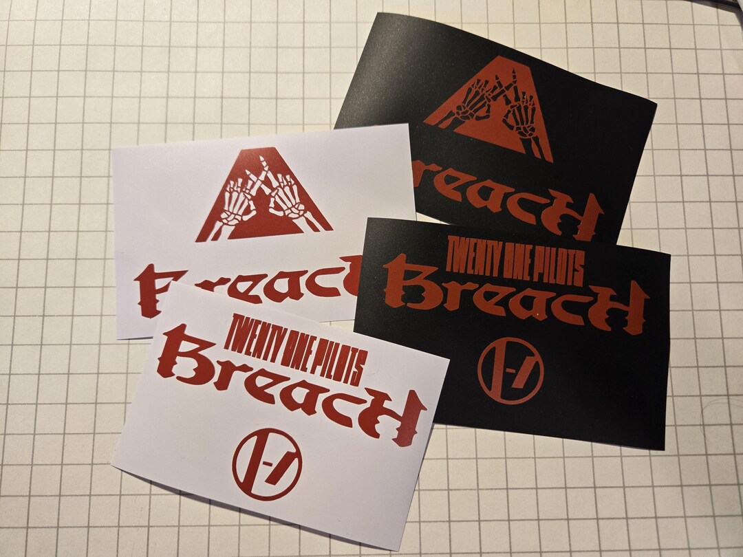 Twenty One Pilots "breach" Vinyl Stickers - Waterproof Decals - Etsy