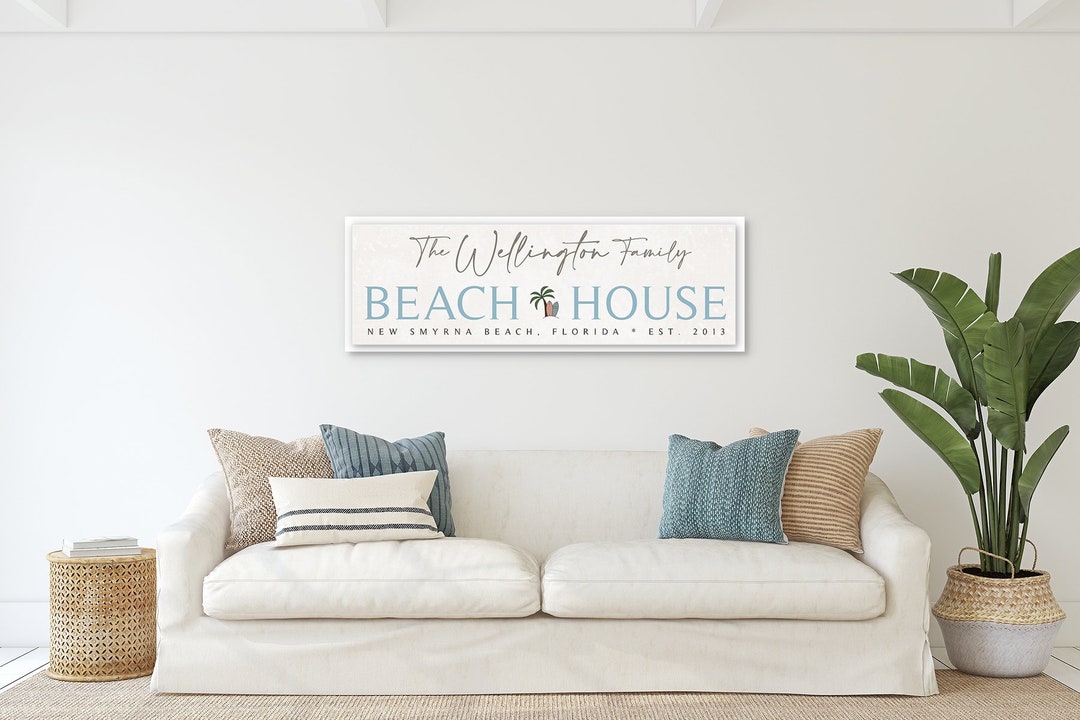Personalized Beach House Sign, Custom Coastal Decor - Etsy