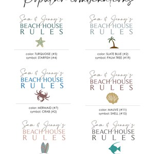 Personalized Beach House Rules Sign, Custom Coastal Decor Gifts - Etsy