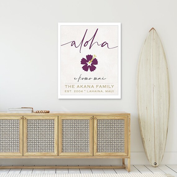 Personalized Aloha Welcome Sign | Etsy