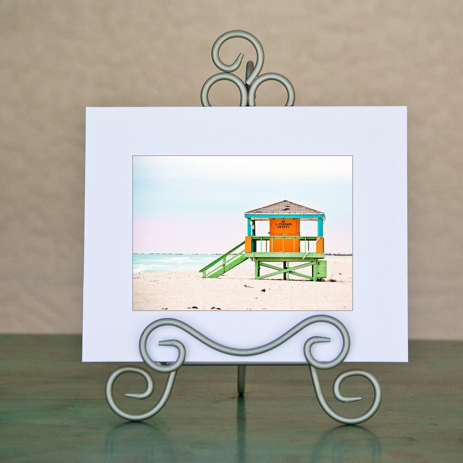 Orange & Green #2 Lifeguard Stand Miami Beach, Living Room Wall Art ...