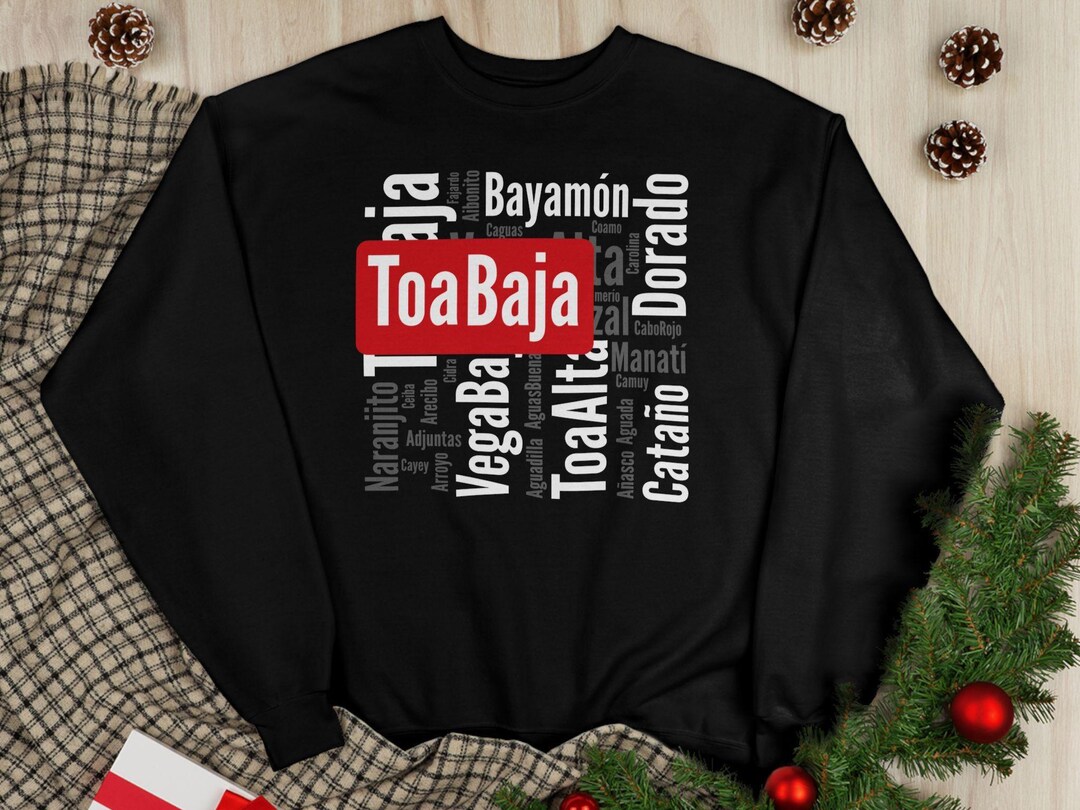 Toa Baja 2026 Puerto Rico Word-cloud T-shirt, Crop Top, Sweatshirt for ...