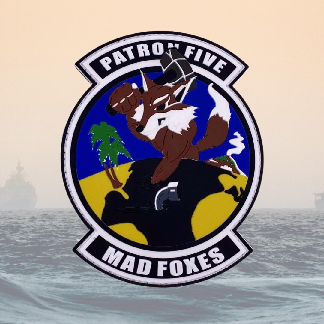 Mad Foxes USN Patrol Squadron Five (VP-5) Patron Five Pvc Morale Patch ...
