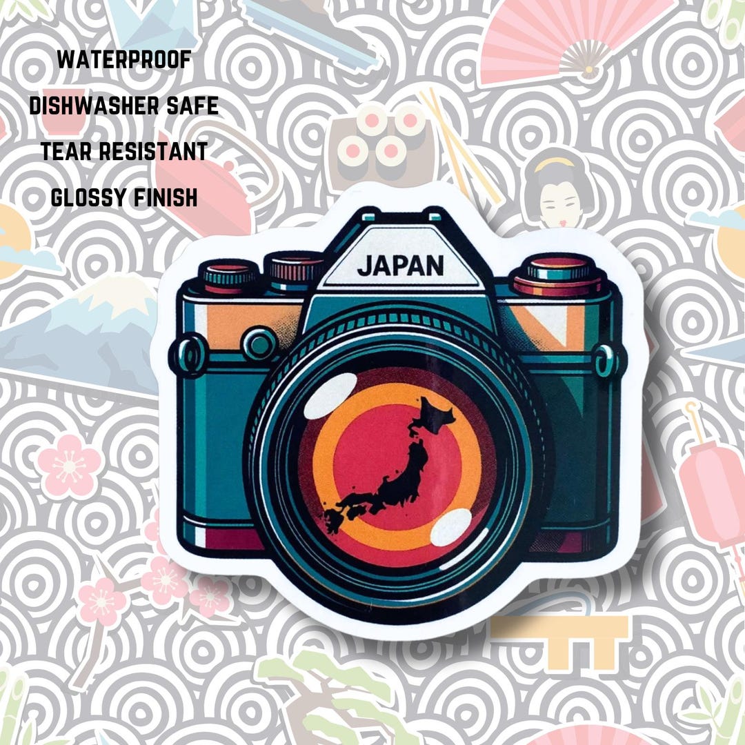 JAPAN CAMERA View, Photographer, Vinyl Sticker, Gift, Souvenir From ...