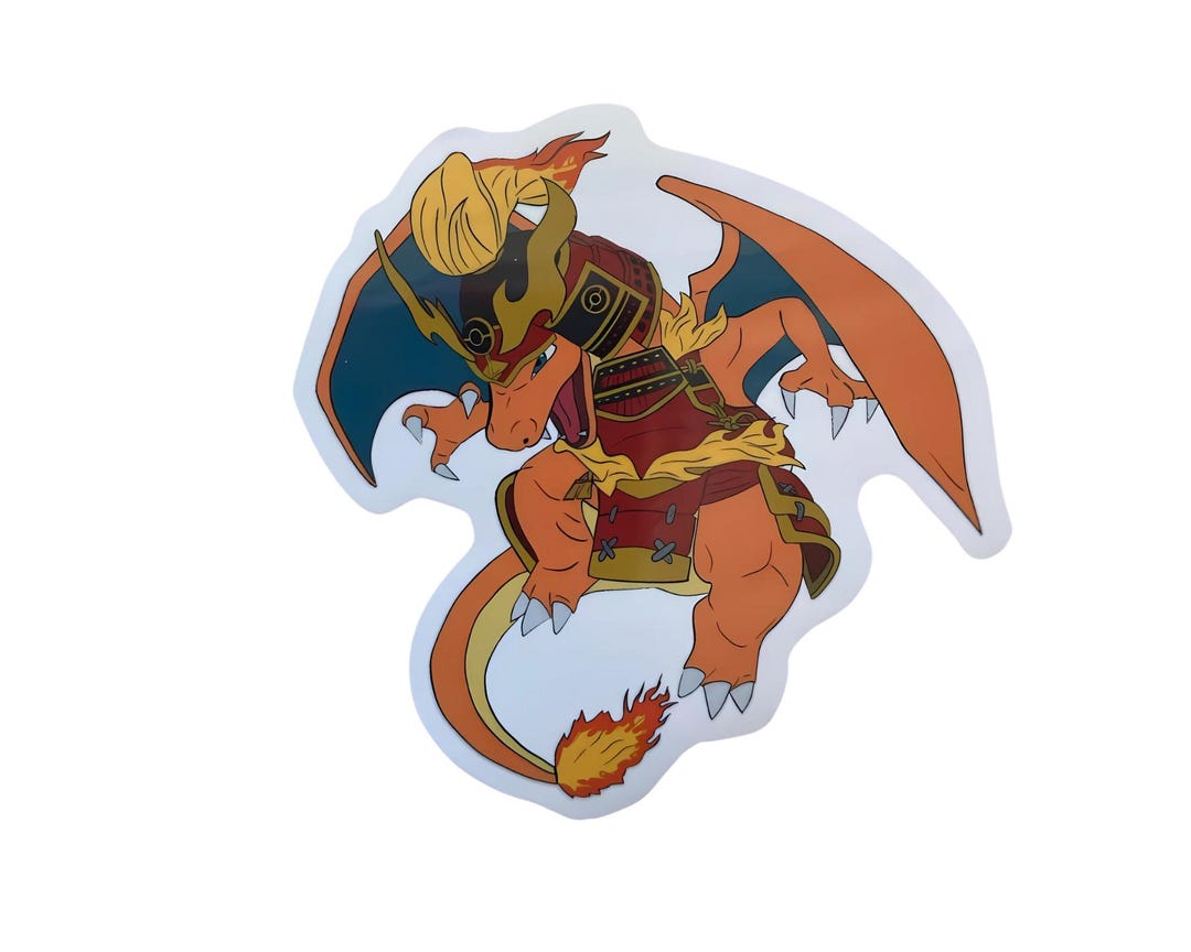 CHARIZARD SAMURAI Vinyl Sticker - Etsy