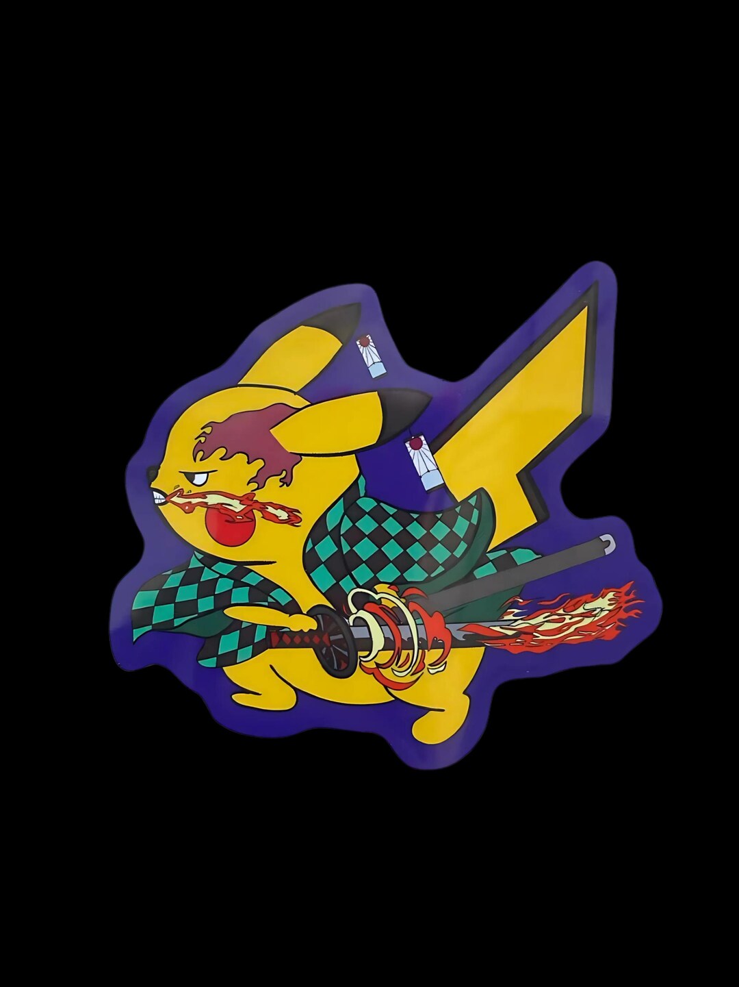 PIKACHU SAMURAI Vinyl Sticker - Etsy