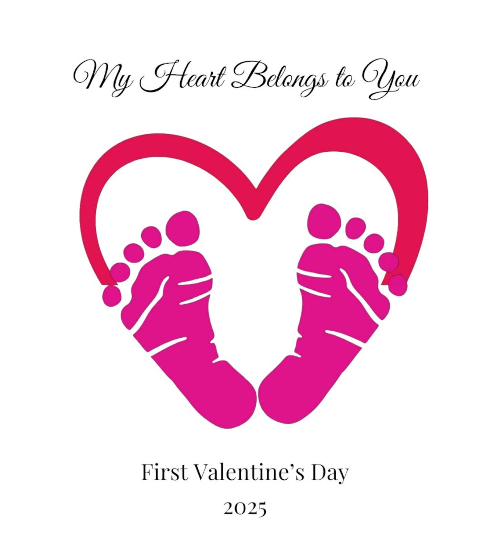 Baby’s First Valentine’s Day Printable – Personalized Heart With ...