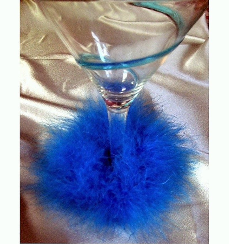 Fuzzy Boa Wine Cocktail Beverage Coaster Choose Favorite Colors. Slip ...