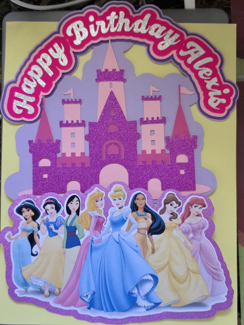 Princess Birthday Cake Topper - Etsy