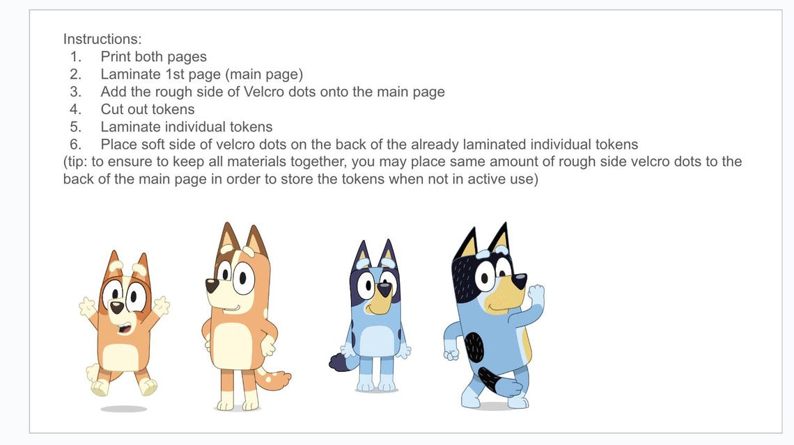 Token Board Bluey Themed - Etsy