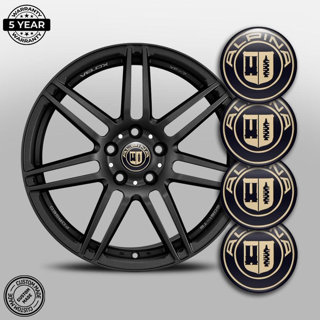 Alpina Wheel Center Cap Stickers: Epoxy Resin Rims Emblems (4 Pcs) - Etsy