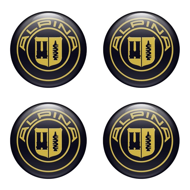 Alpina Wheel Center Cap Stickers: Epoxy Resin Rims Emblems (4 Pcs) - Etsy
