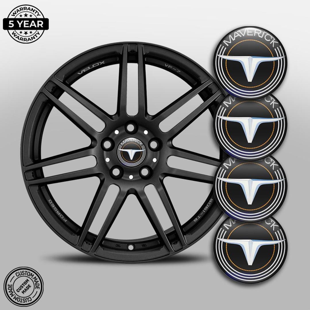 Maverick Wheel Hub Center Cap Stickers: Self-adhesive Epoxy Resin ...