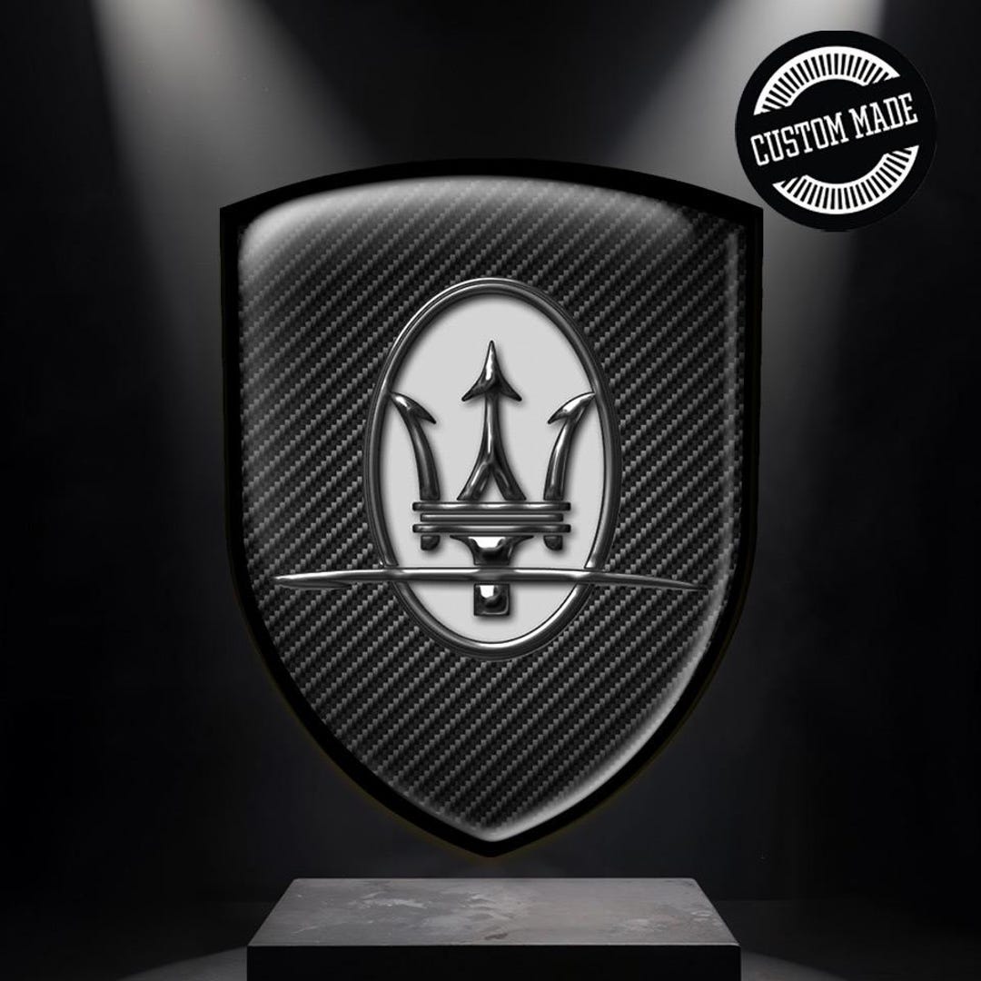 Maserati Silicone Emblem: Self-adhesive Car Sticker - Etsy