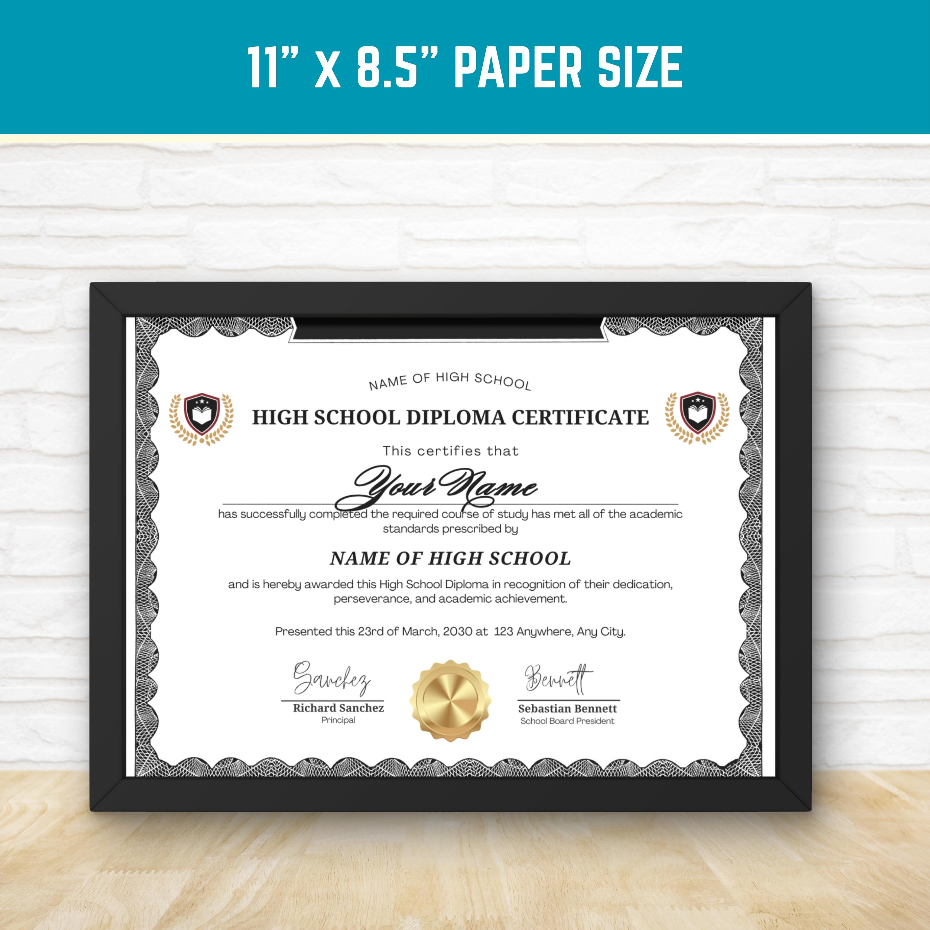 3 Editable High School Diploma Template, Instant Download Digital ...