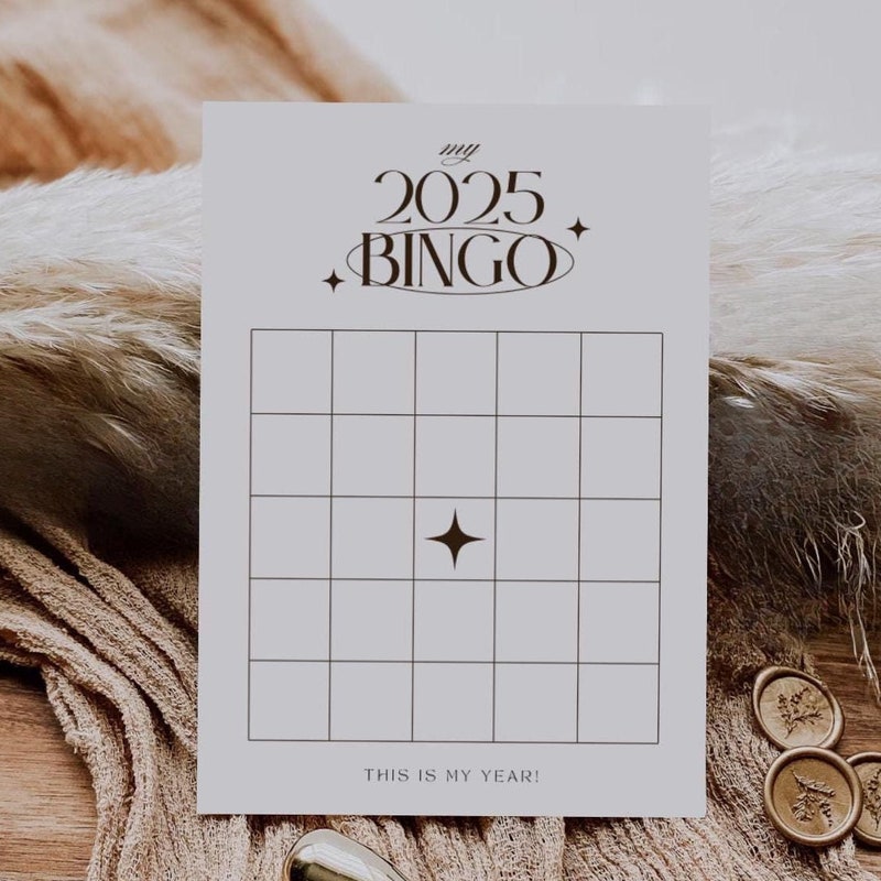 2025 Bingo Card Printable - Etsy