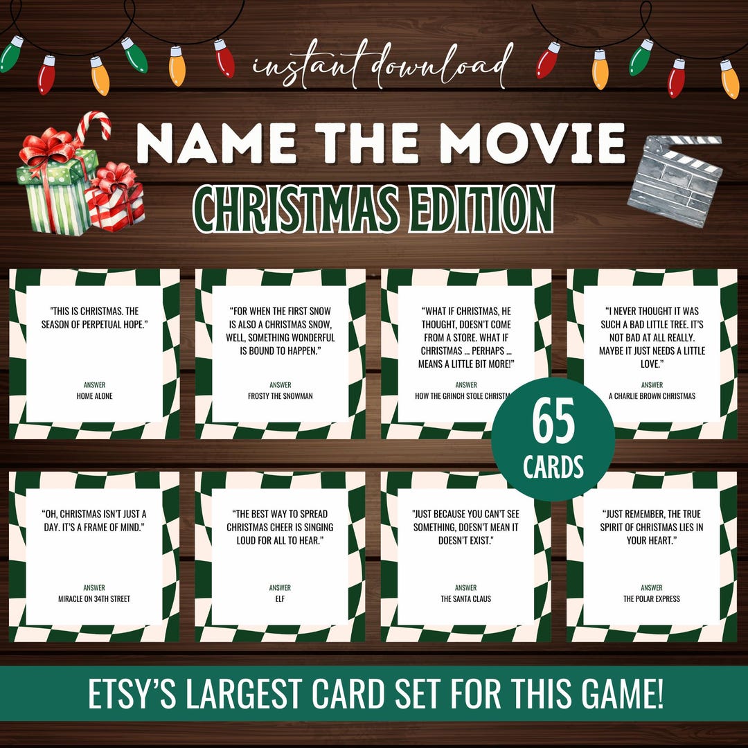Name the Movie Christmas Game, Guess the Movie Christmas Trivia ...