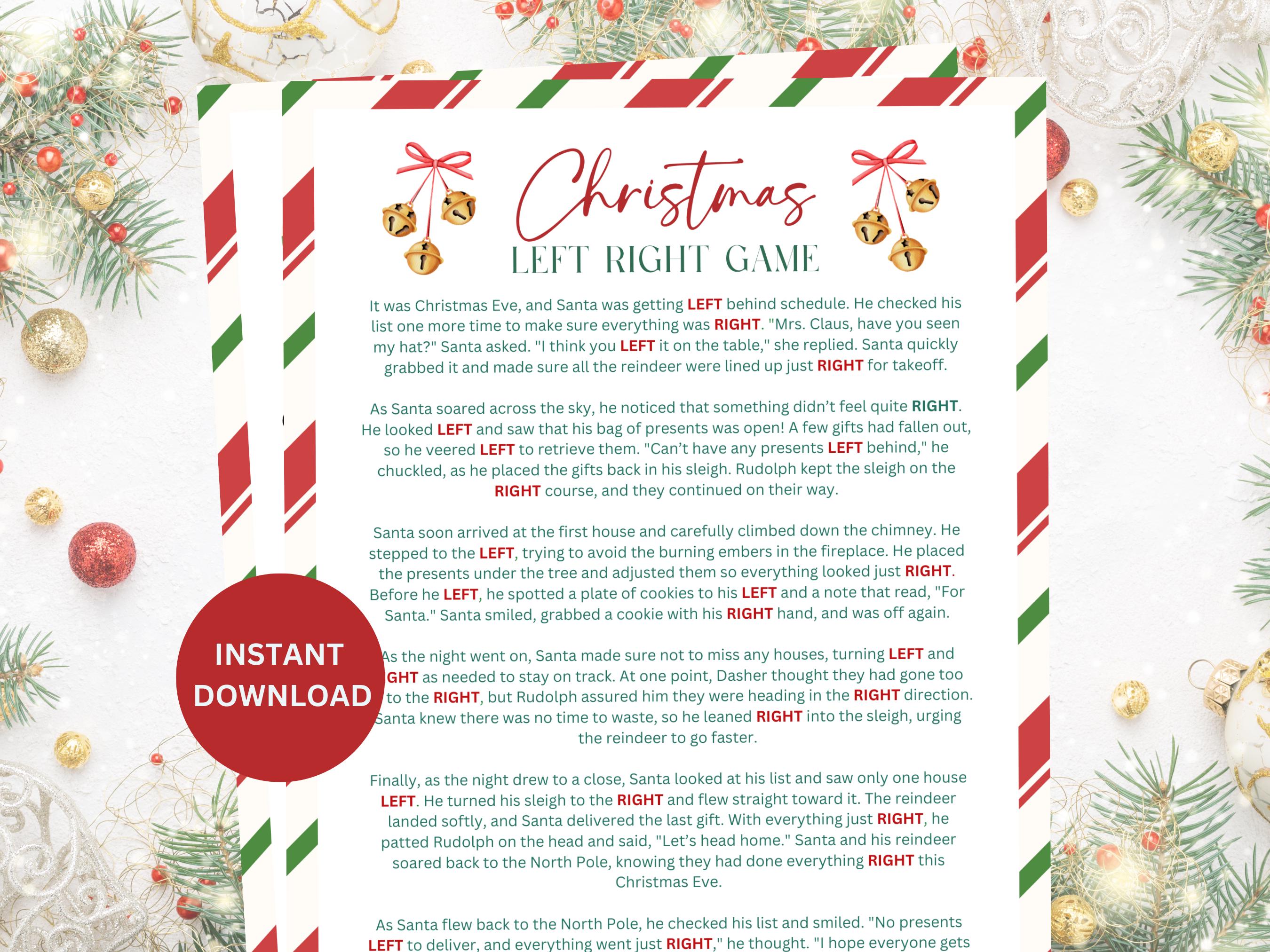 Left Right Gift Game, Christmas Gift Exchange, Pass the Present ...