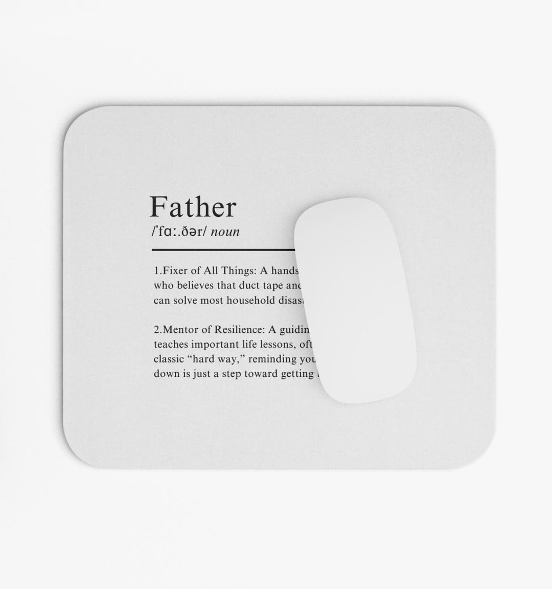 Father Dictionary Definition Mouse Pad, Dad Gift, Office Desk ...