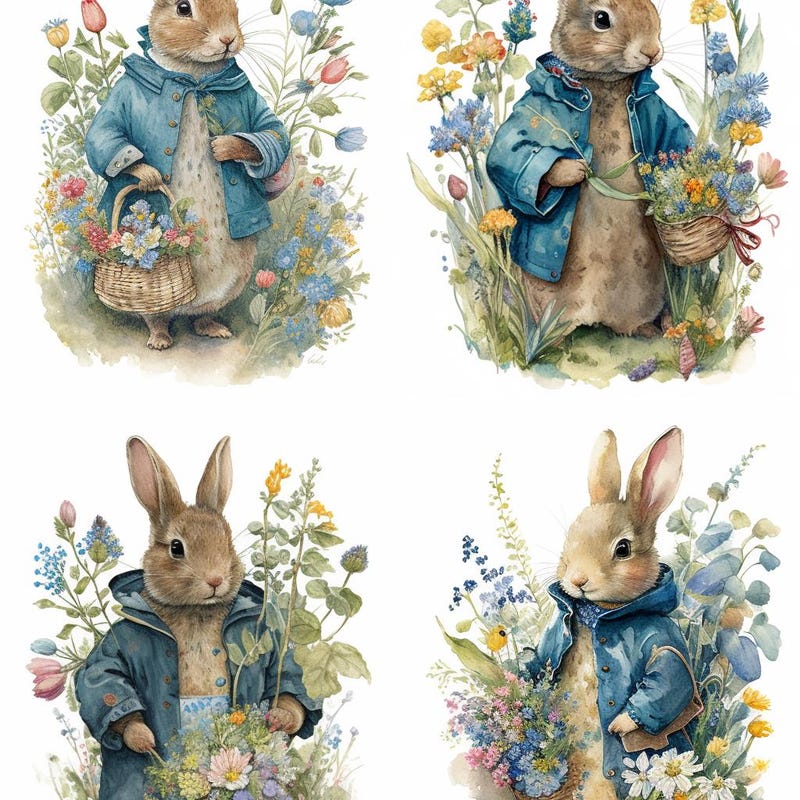 Peter Rabbit Clipart - Etsy