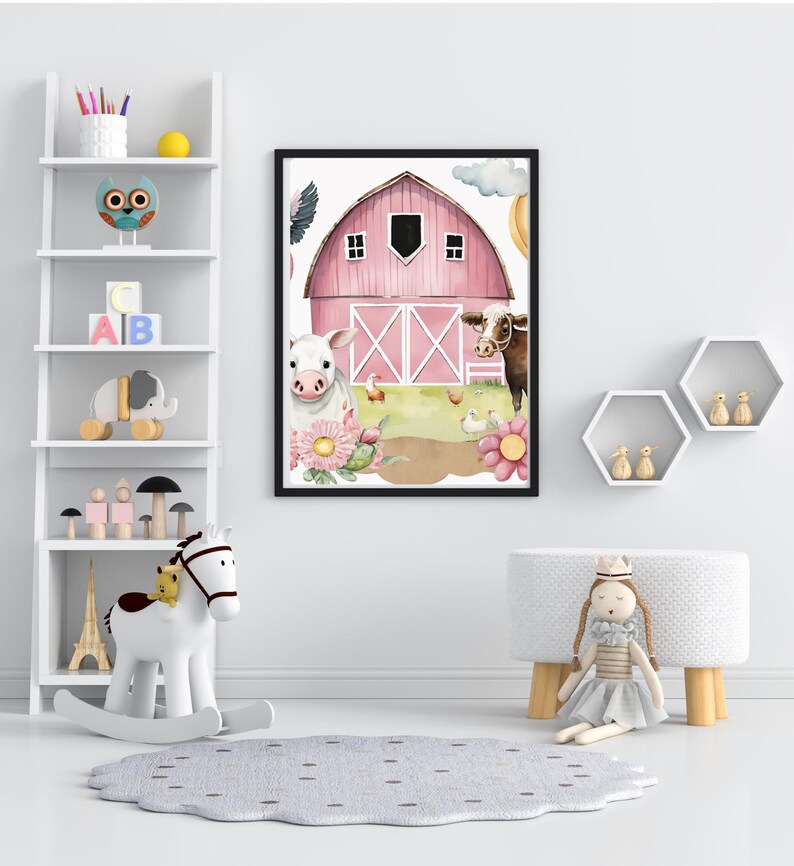 Farm Animals Watercolor Clipart Set | Cute Farm Clipart, Digital Farm ...