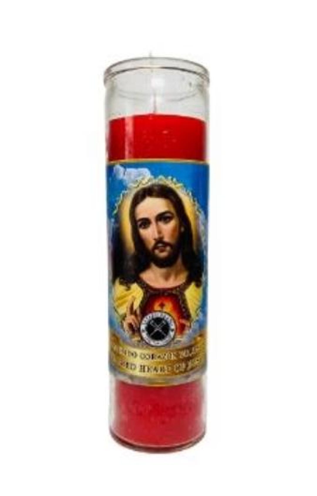 Sacred Heart of Jesus Candle, Prayer Candle, Haitian Vodou, 21 ...