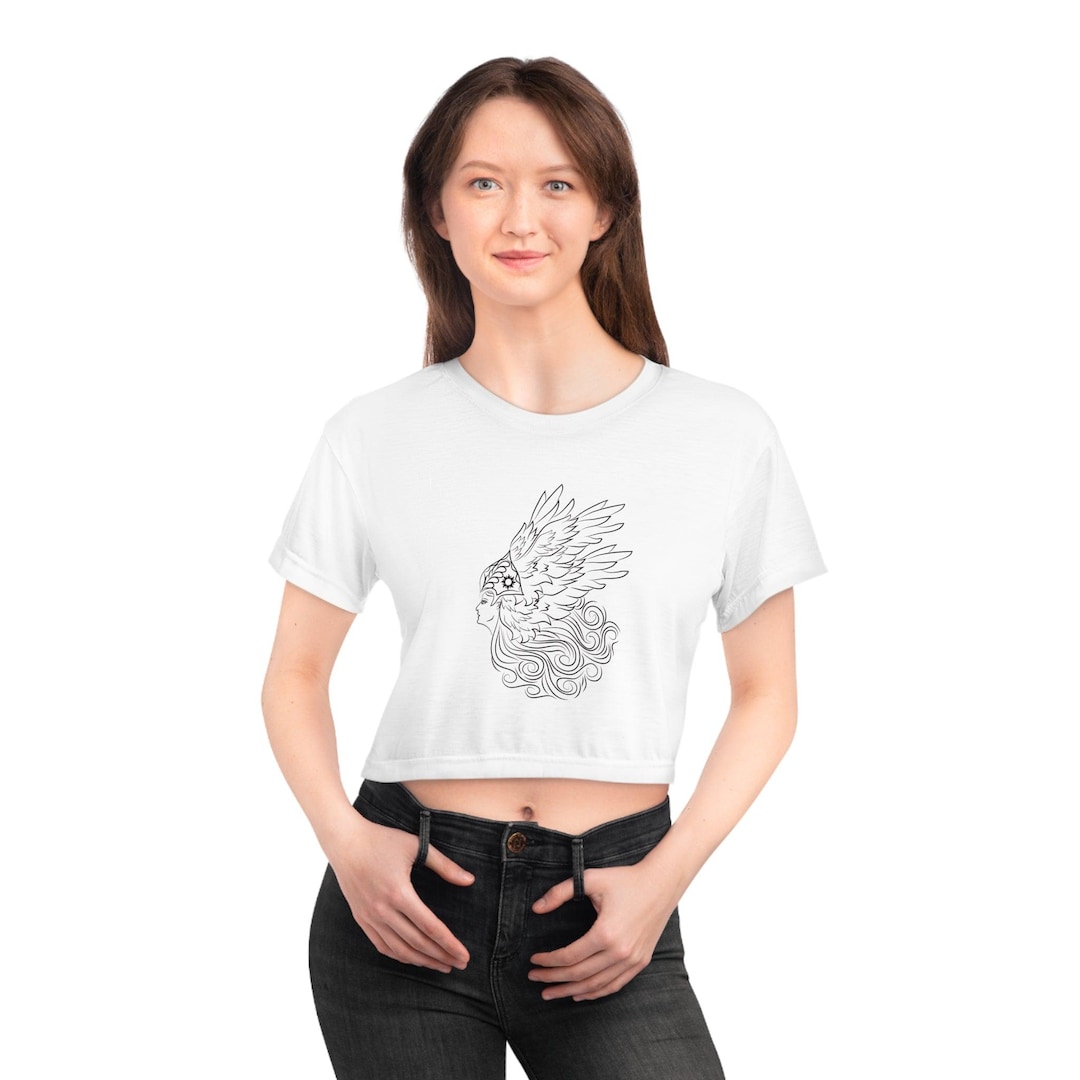 Viking Valkyrie Crop Top Chooser of the Slain Viking Crop Tee Women's ...