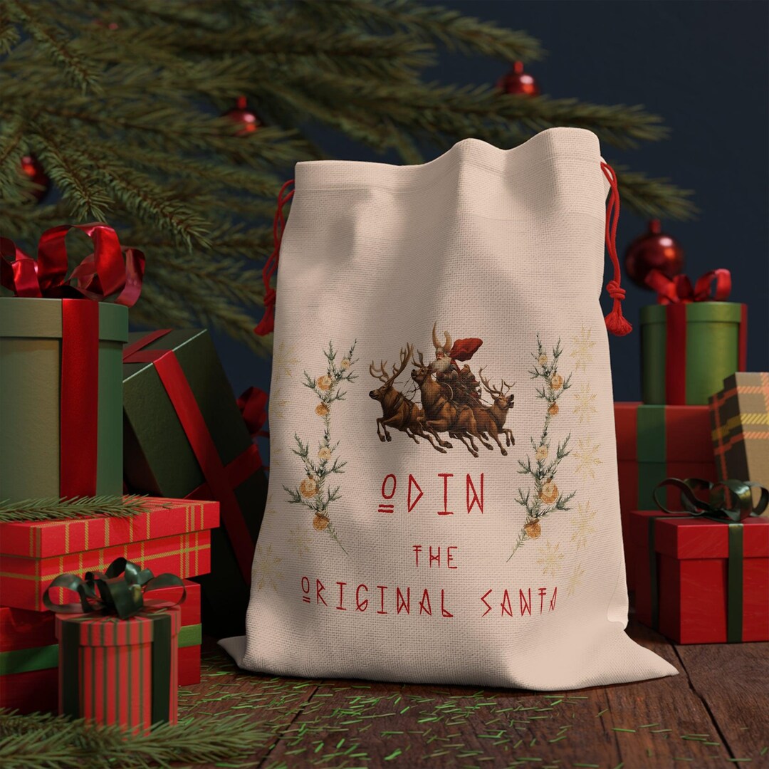 Viking Christmas Gift Bag Norse Mythology Odin Holiday Gift Bag the ...