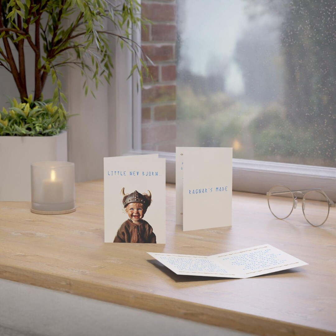 Viking Card, Baby Shower Card, Newborn Card, Viking Baby, Norse Baby ...
