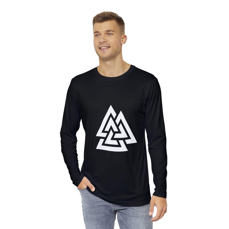 Vikings Valknut Norse Mythology Clothing Viking Gift for Him Men's Long ...