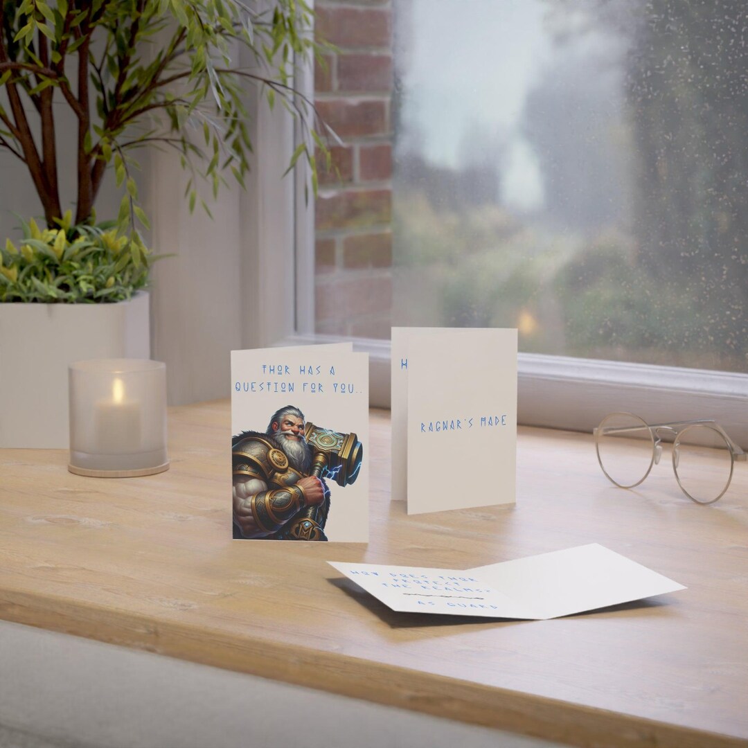 Odin Thor, Viking Birthday Card, Thor Viking Fan, Dad Joke Card, Funny ...