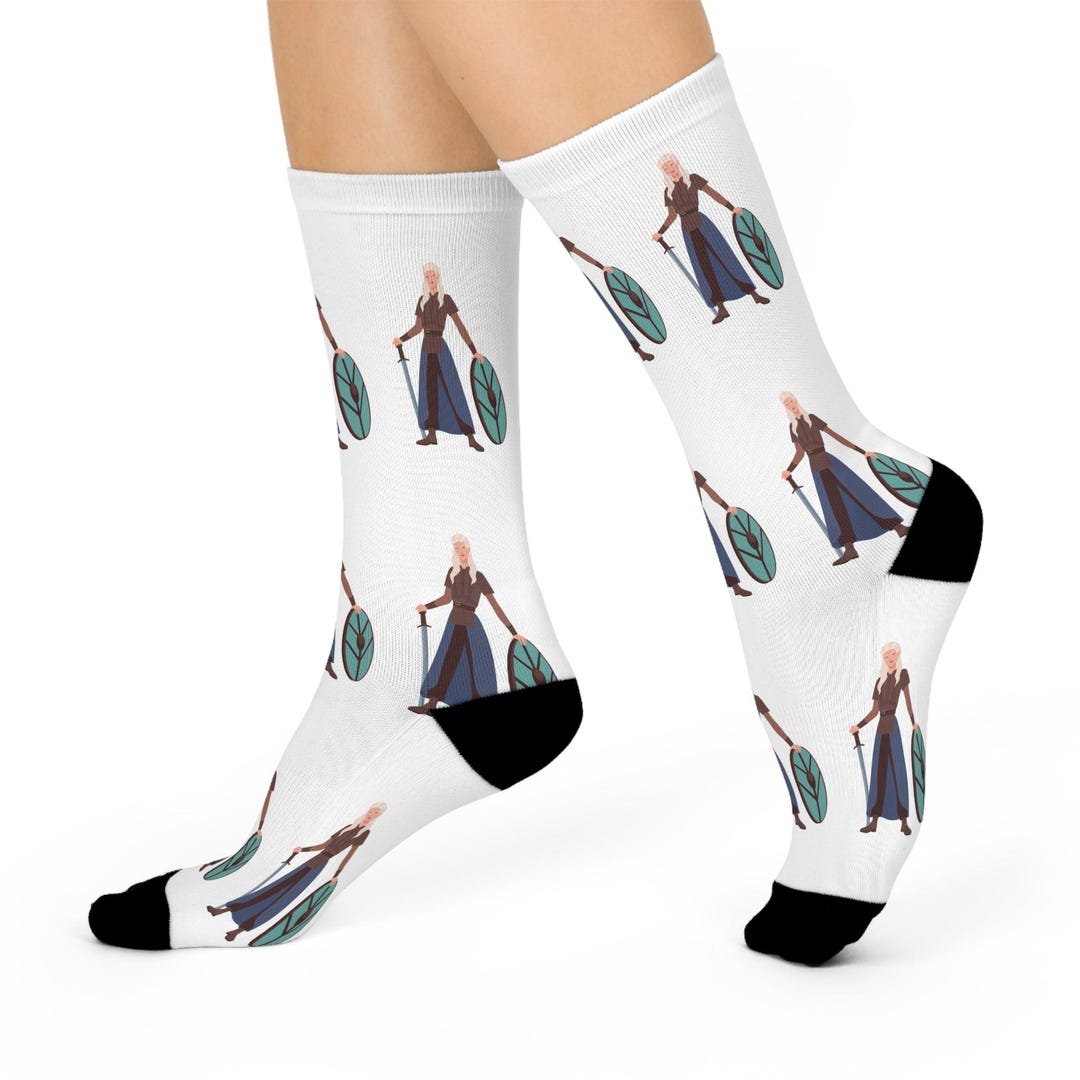 Viking Socks Norse Mythology Shield Maiden Warrior Socks Lagertha Socks ...